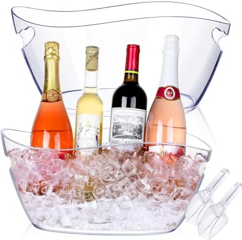 Amazon.com: Ice Buckets for Parties, 6.5L Beverage Tub 2pcs Large ...