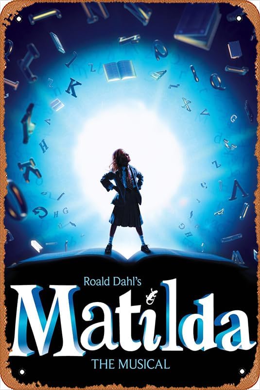 Amazon.com: Muecddoa Retro Musical Poster Tin Sign Matilda Musical ...