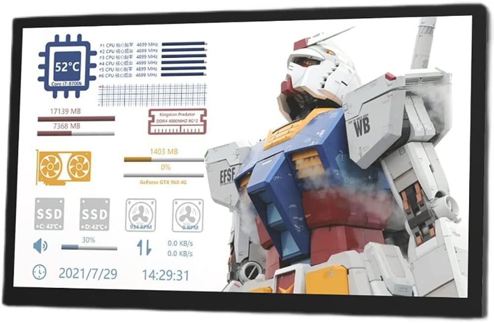 Amazon.com: 7 inch IPS USB Mini Screen AIDA64 PC CPU RAM HDD Data ...