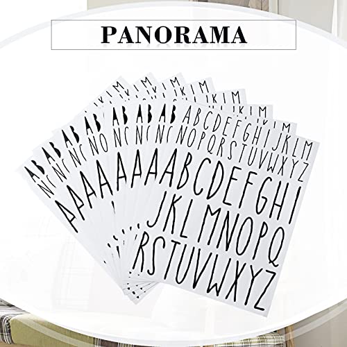 Snapklik.com : 8 Sheets Letter Decals Capital Letter Stickers Black ...