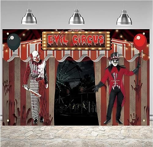Amazon.com : 8X6 Feet Scary Circus Halloween Photography Backdrop Giant ...