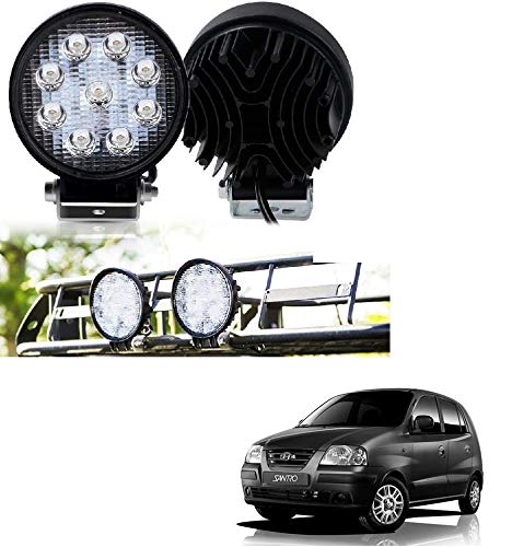 KOZDIKO 9 LED Round Fog Light 4 Inch Waterproof Flood Beam Work Lamp ...