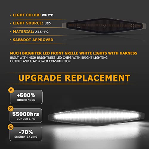 Snapklik.com : 4PCS Led White Grille Lights For 2014-2023 Toyota ...