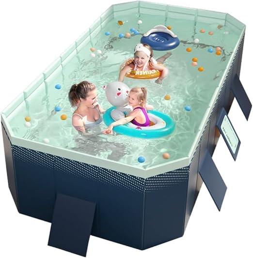 Amazon.com: YUEWO Foldable PVC Swimming Pool Hard Plastic Shell ...