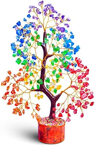 Buy Rise Crystals Seven Chakra Crystal and Gemstones, Tree Showpiece ...