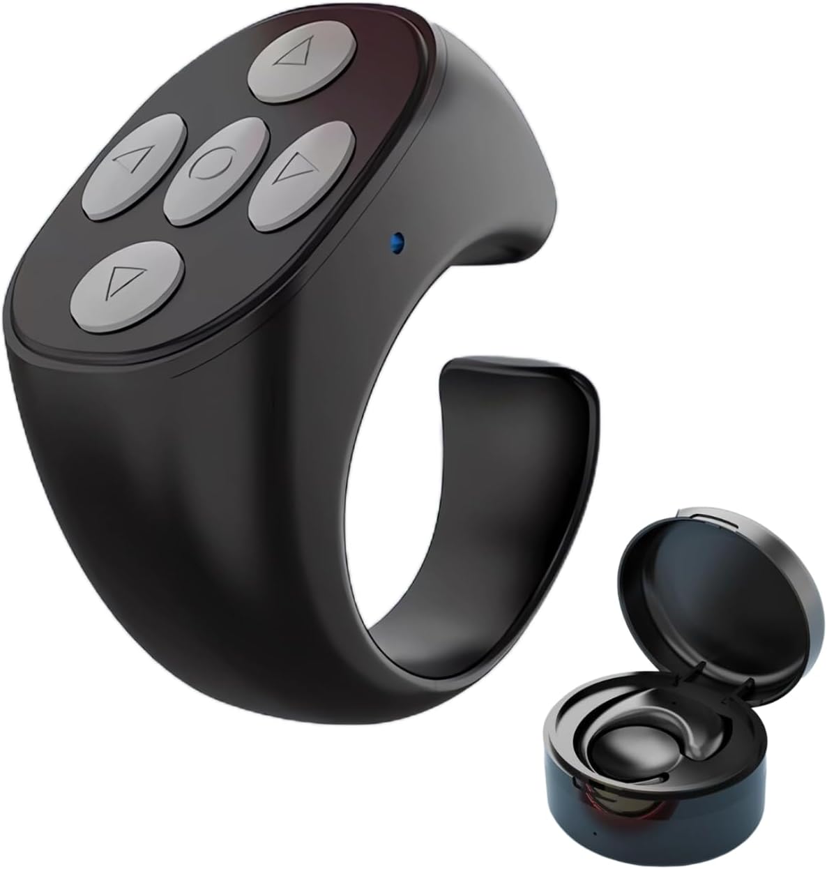 Amazon.com: Remote Control Ring APP Page Turner, Bluetooth Scrolling Ring with Charging Case ...