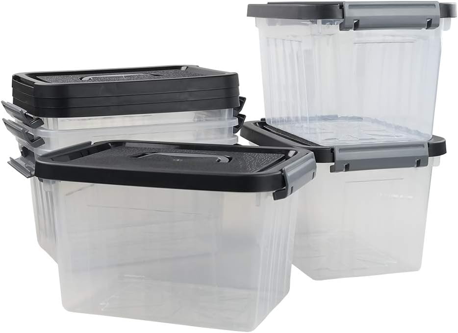 Amazon.com - Obstnny 6 Quart Small Organizing Boxes with Lid, 6 Packs ...