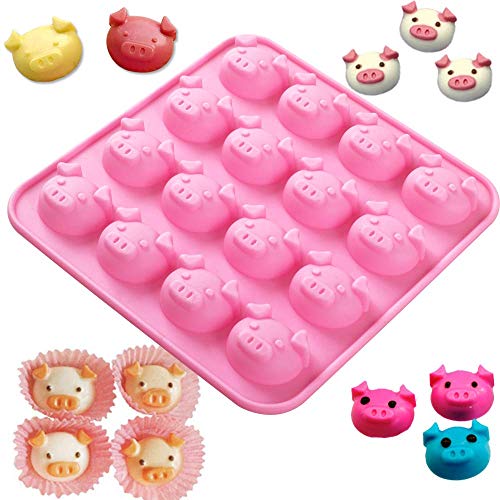 Snapklik.com : Piggy Chocolate Silicone Mold, 4 Packs 16- Cavity Pig ...