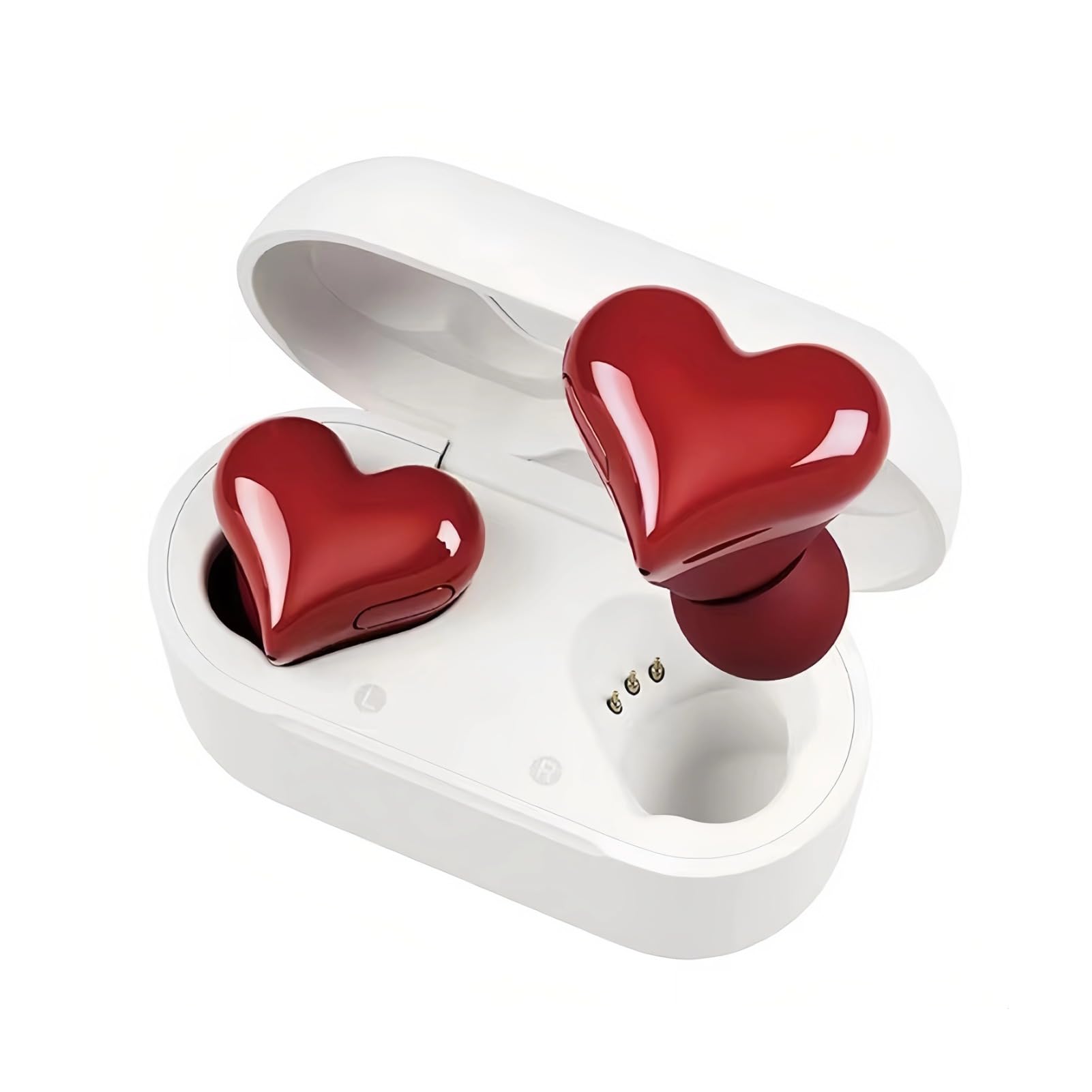 Amazon.com: Yoidesu Earbuds Stylish Heart Shaped, Cute Creative Red ...