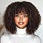 STYLE ICON Afro Kinky Curly Wig With Bangs Full Machine Made Wig for ...