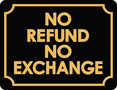 Amazon.com : No Refund Exchange Only - Retail Store Policy Business ...