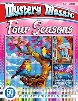 Mystery Mosaics Color By Number: Pixel Art Coloring Book For Adults ...