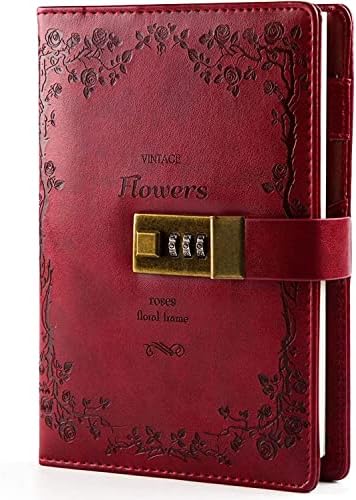 Amazon.com : Poshieca Diary with Lock, Lockable Secrets Journal, Vintage Journal with Lock for ...