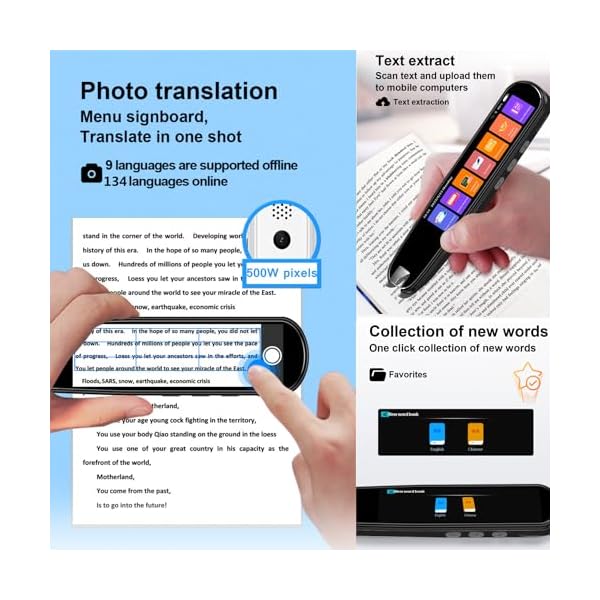 Translation Pen Scan Reader Pen Text to Speech Device Language ...