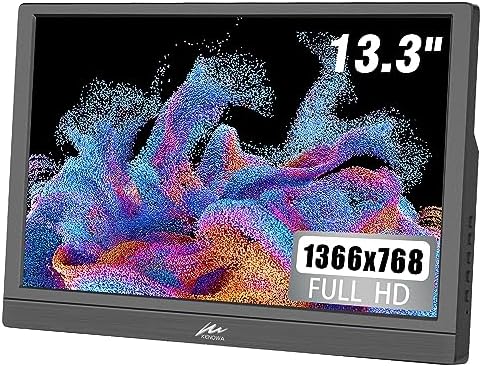 Amazon.com: Kenowa 13.3 inch Portable Monitor, Laptop Monitor FHD ...