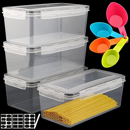 PINGEUI Set of 4 Spaghetti Storage Boxes, Kitchen Storage Containers ...