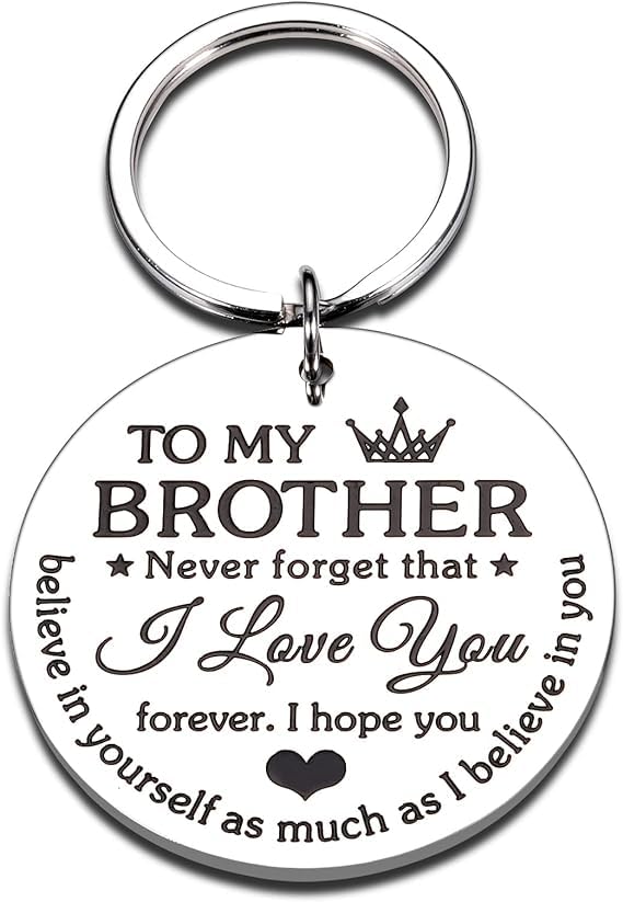 Funny Brother Keychain for Brothers Step-brother Friendship, Sibling ...