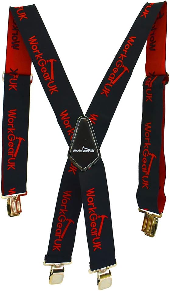 Bahco 4750-BWC-1 Black Padded Adjustable Work Braces with Heavy Duty ...