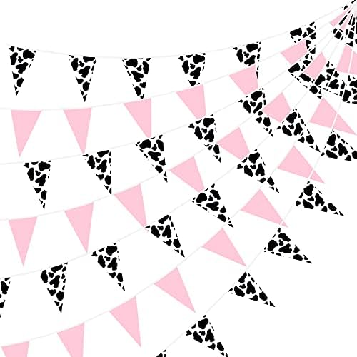 Amazon.com: Boao 5 Packs Cow Print Pennant Banners, Cow Bunting Banner ...