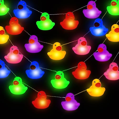 Amazon.com: Deekin 100/200 LED Rubber Duck String Lights Duck Birthday ...