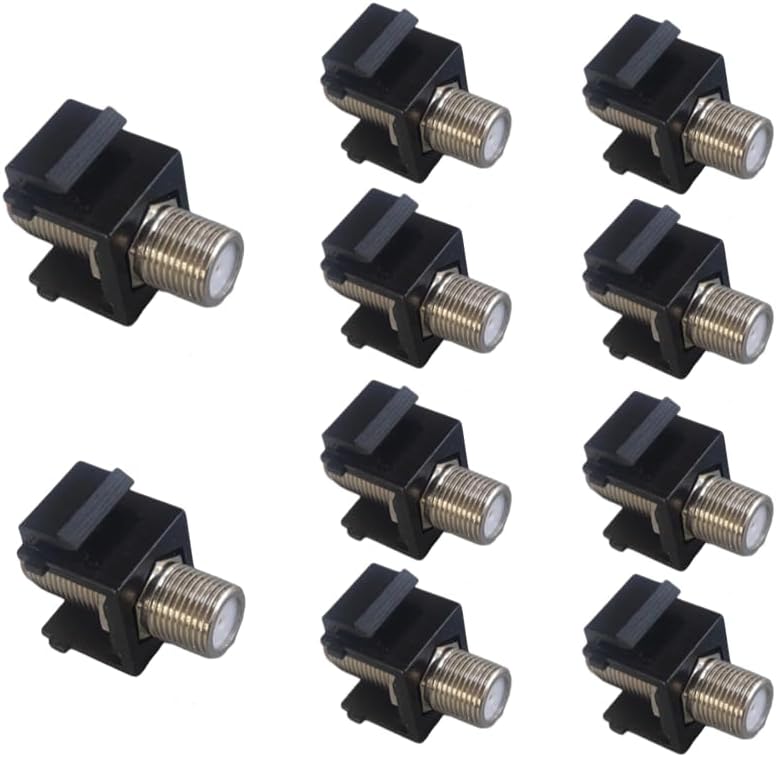 Amazon.com: ZGZDWZYQYA Keystone Jack Insert (10 Pieces) Black, 3GHz RG6 ...