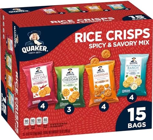 Amazon.com: Quaker Rice Crisps, 4 Flavor Spicy and Savory Variety Mix ...