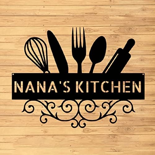 chvcodd Custom Kitchen Metal Wall Sign - Personalized Kitchen Metal ...