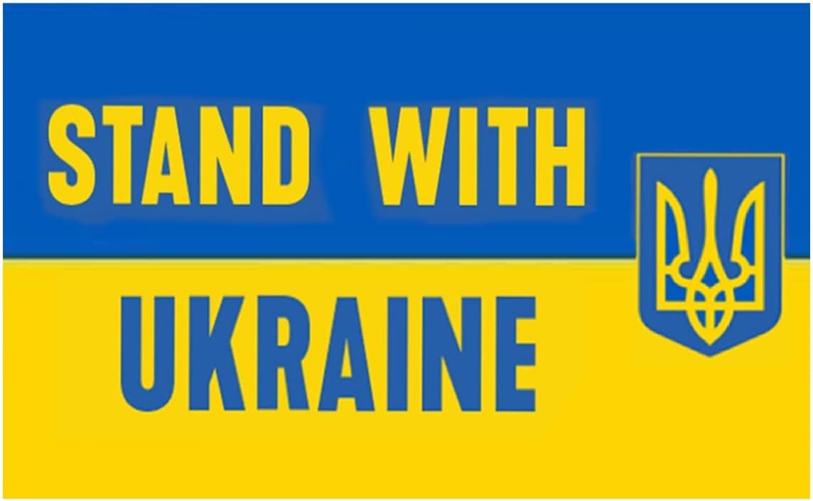 Amazon.com - WSQ Stand with Ukraine Vinyl Sticker Decal Support Ukraine ...