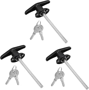 Housoutil 3pcs Handle Lock Garage Door Springs Truck Cap Locking Camper ...