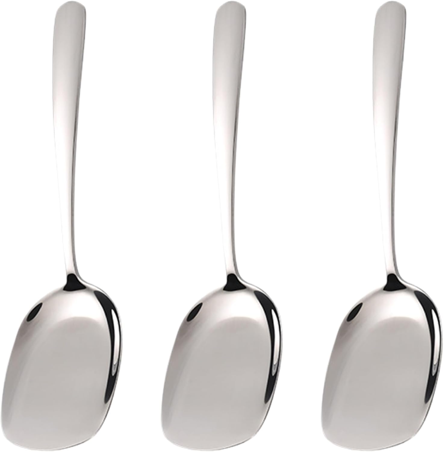 Serving Spoon 3Pcs Large 304 Stainless Steel Serving Spoons with Long ...