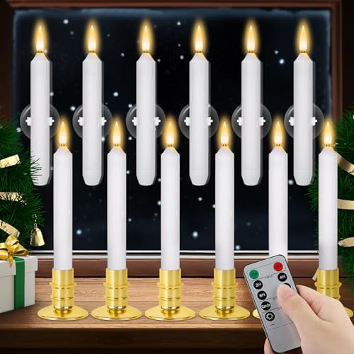 Amazon.com: 24 Pack Flameless Taper Candles with Remote Control and ...