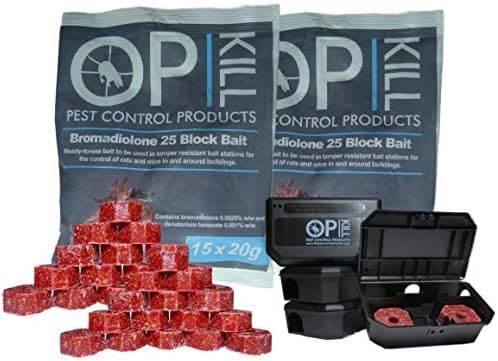 Opkill Rat Poison & Mouse killer Kit - 600g Strongest Bait Available ...