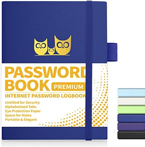 Amazon.com : Forvencer Linen Cover Password Book with Gift Box, 4"x5.5 ...