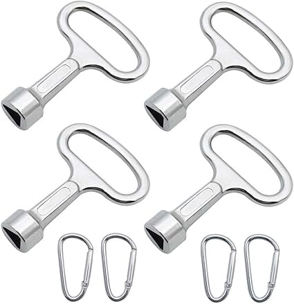 Meter Box Key,4 PCS Gas Meter Box Key Silver Triangle Socket Spanner ...