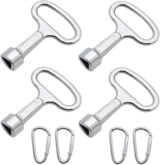 Meter Box Key,4 PCS Gas Meter Box Key Silver Triangle Socket Spanner ...