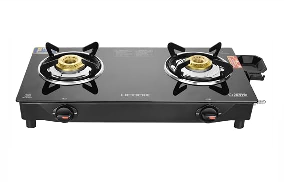 UCOOK Junto By United Ekta Engg. 2 Burner Glass Top Manual Ignition Gas ...