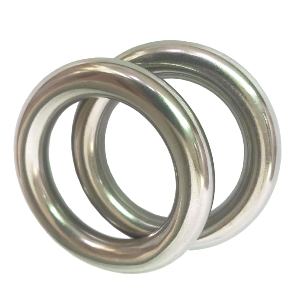AIVOOF 2.4" Seamless Welding O-Ring, 2 Pack 304 Stainless Steel Rings ...