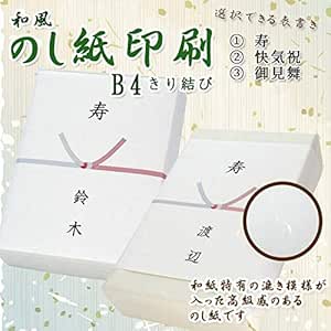 Amazon.co.jp: Noshigami Washi Noshi Paper Noshi Print Name Engraved ...
