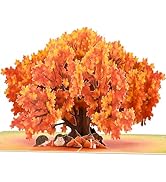 Amazon.com : POPWOW Floral Hello Fall Pop Up Card, Maple Leaf, Floral ...