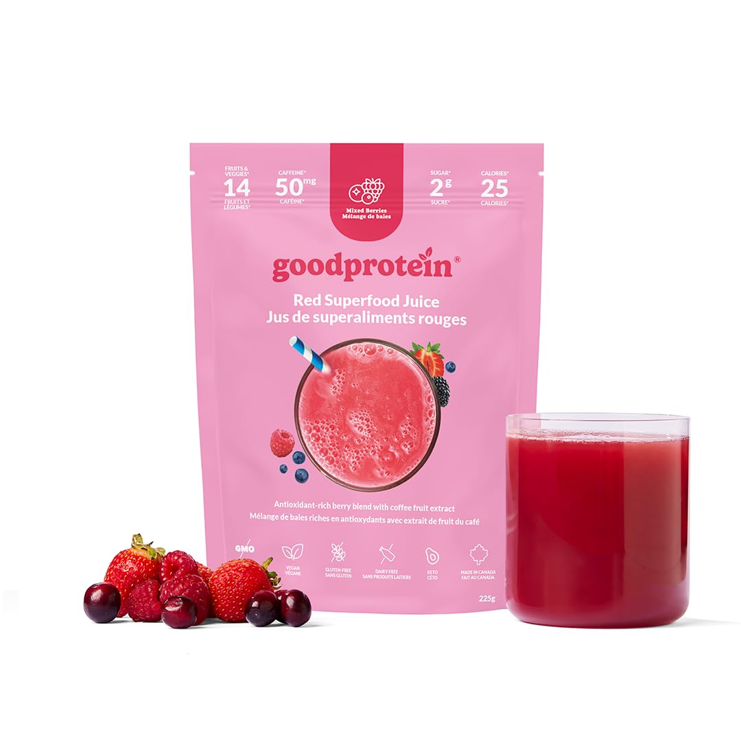 GoodProtein Red Superfood Juice Powder - Energizing Blend with 40mg ...