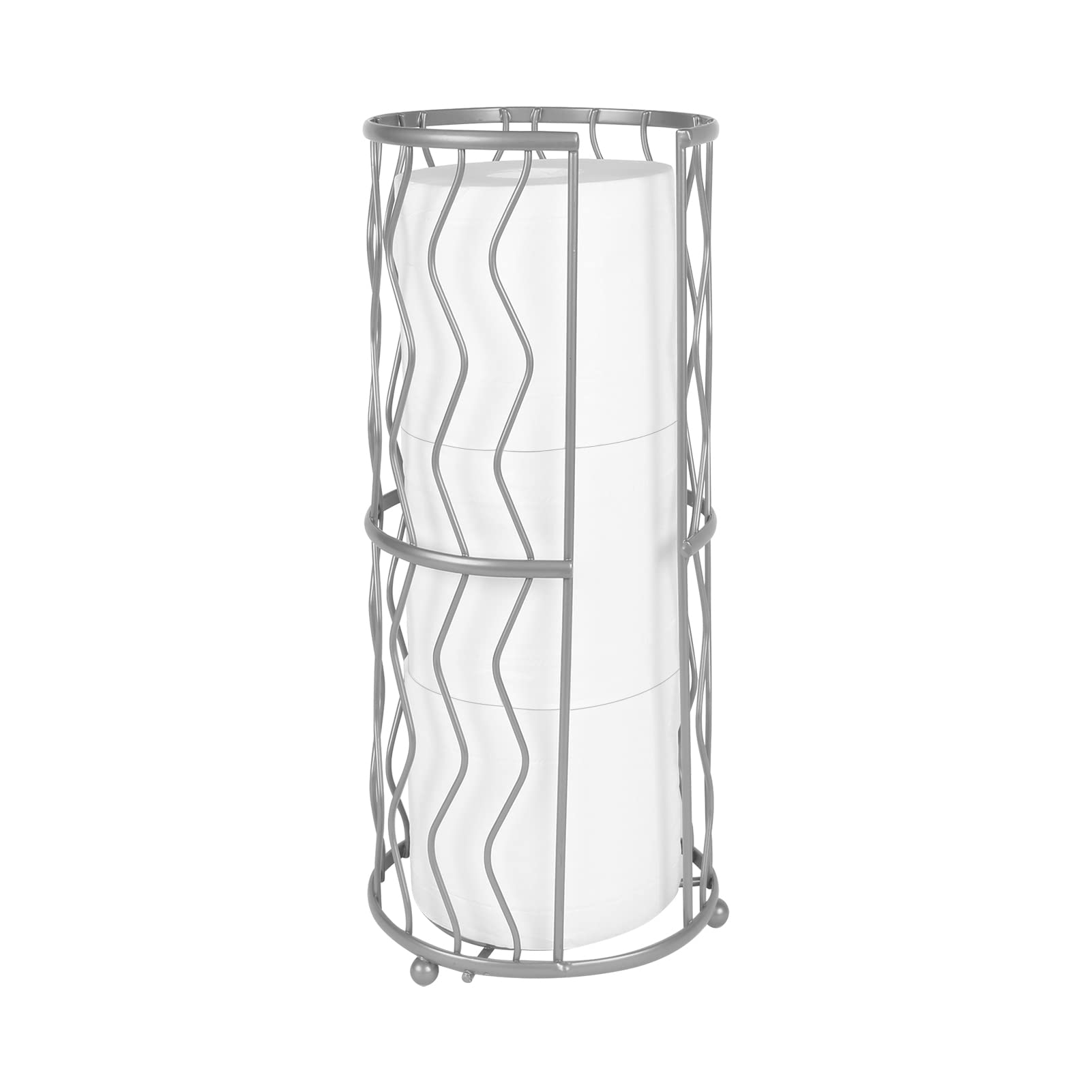 Amazon.com: Megier Decorative Metal Standing Toilet Tissue Holder for ...