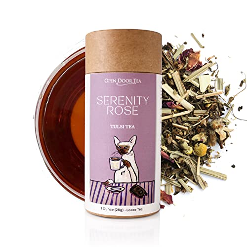 Amazon.com : Open Door Tea - Serenity Rose | Tulsi Tea, Loose Leaf - 1 ...