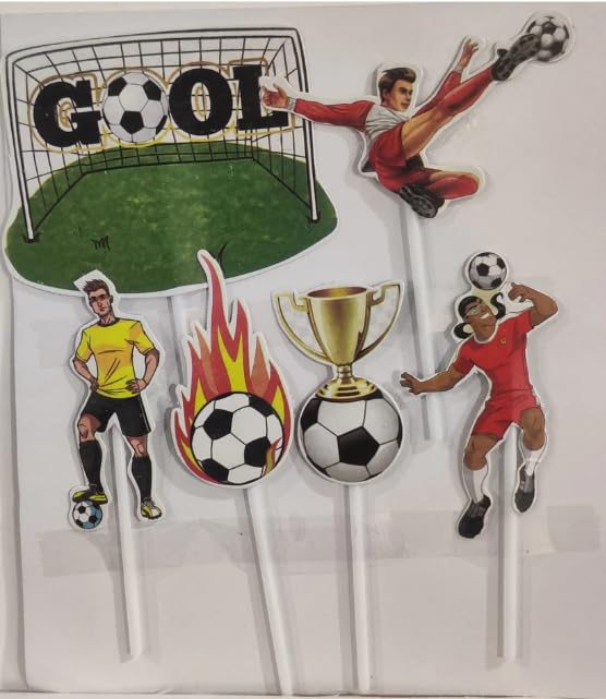 Football Theme Cake Topper | Football Paper Cake Topper (6 Pcs of set ...