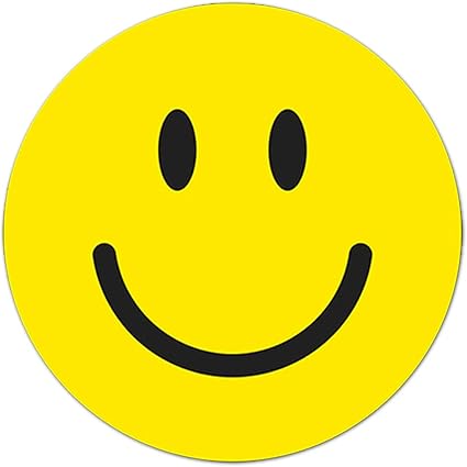 Amazon.com: Happy Face Vinyl Window Stickers (Yellow 6") (12 per Pack ...