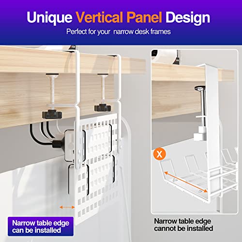 Under Desk Cable Management No Drill, Xpatee 16” Desk Cable Management ...