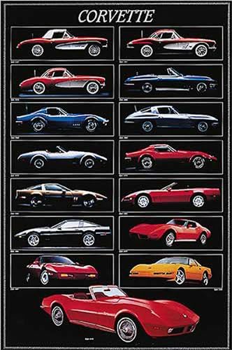 Amazon.com: Image Conscious Corvette Chart 24" x 36" Art Print Poster ...