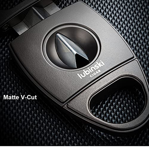 LUBINSKI Luxury Cigar Ashtray Torch Lighter and Cigar Cutter Set, 4 Jet ...