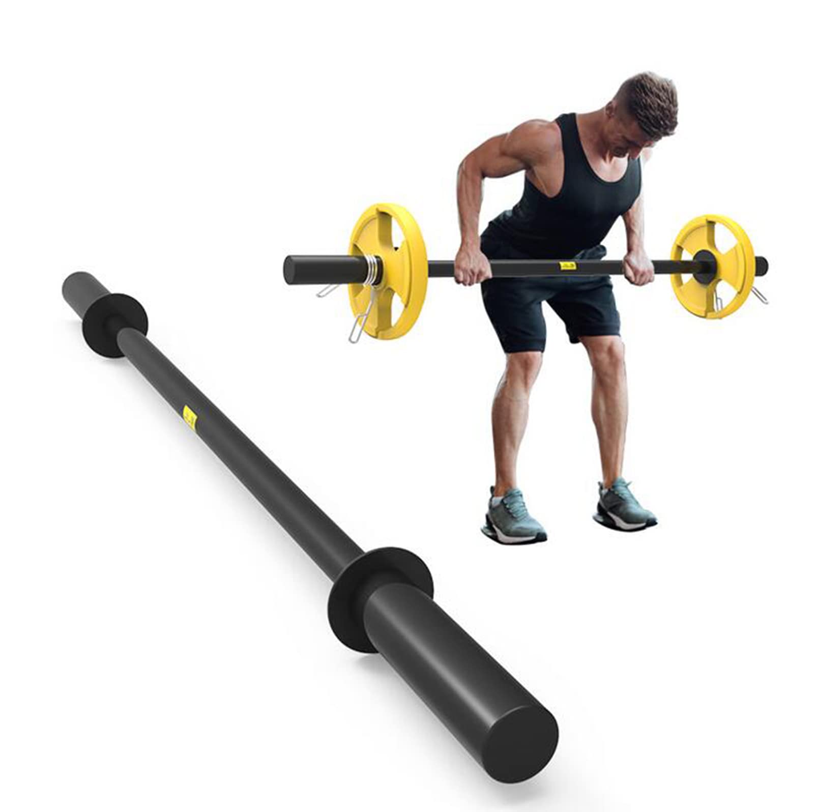 Buy SXTYMV Barbell Bar Weightlifting Bar Olympic Plates Safety Squat ...