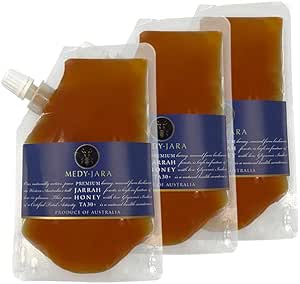 Amazon | プレミアム ジャラハニー TA 30+ 130g ×3個 スタンドパック 非加熱 生はちみつ マヌカハニーと同様の健康活性力 | MEDY-JARA | はちみつ 通販