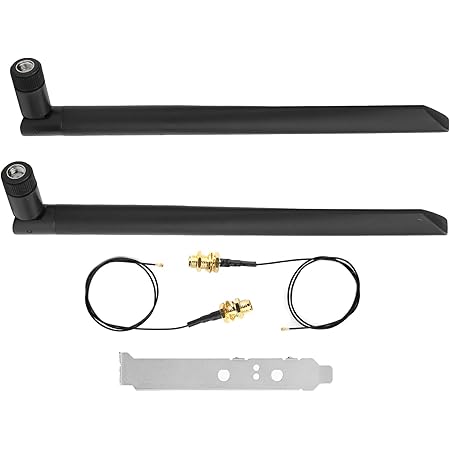 Bingfu 2 Set WiFi Antenne, 2,4/5,8 GHz 9dBi Magnetfuß RP-SMA Stecker Antenne, 15cm IPEX IPX U.FL ...